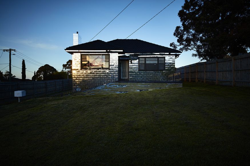Mirror image: Reflective suburban house artwork highlights ...
