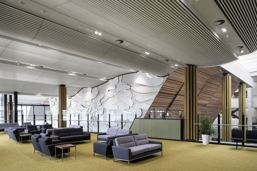 Screenwood ceilings at ACT Law Courts | ArchitectureAu