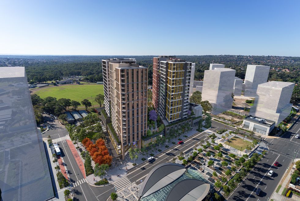 Four towers proposed at Castle Hill | ArchitectureAu