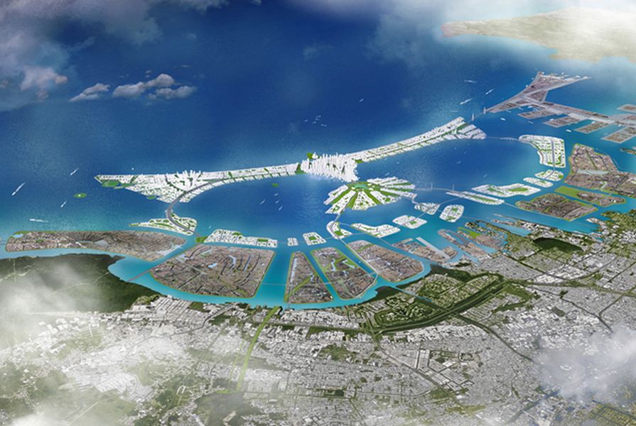 Jakarta is building a huge bird-shaped seawall | ArchitectureAu