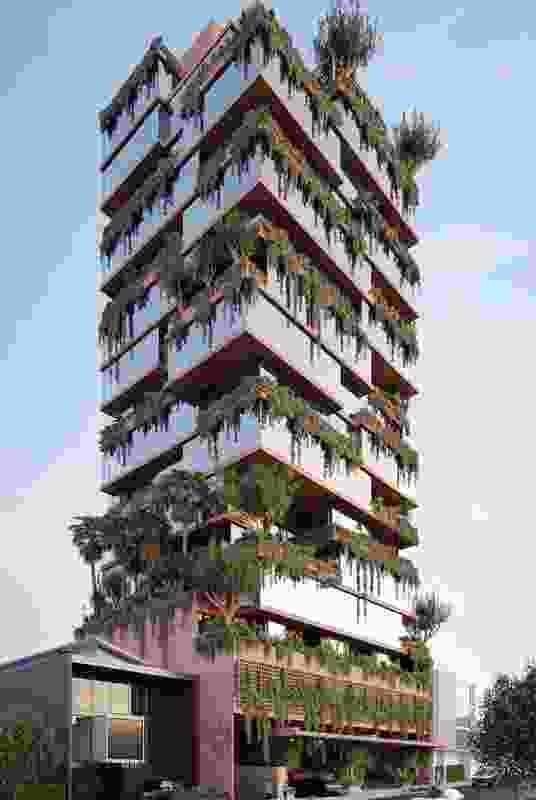 Tower with cascading landscape proposed for Brisbane | ArchitectureAu