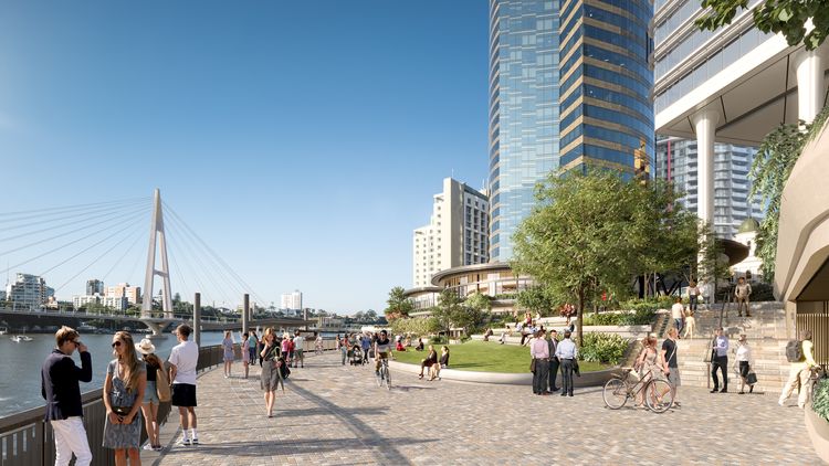 Dual towers to rise from Brisbane riverfront | ArchitectureAu