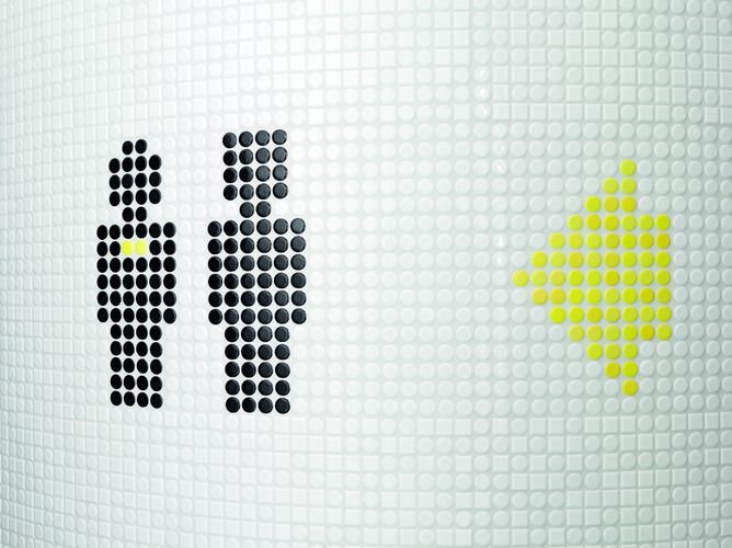 Jasba Loop circular mosaics by Klay Tiles and Facades | ArchitectureAu