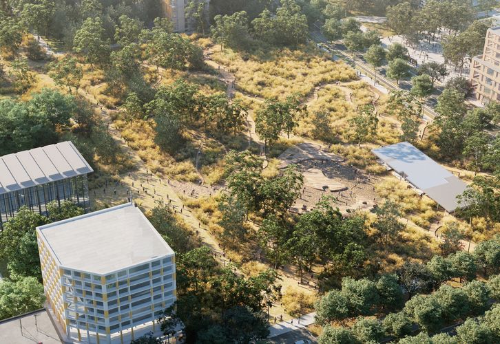 Five rival designs for new Western Sydney ‘Central Park’ | ArchitectureAu