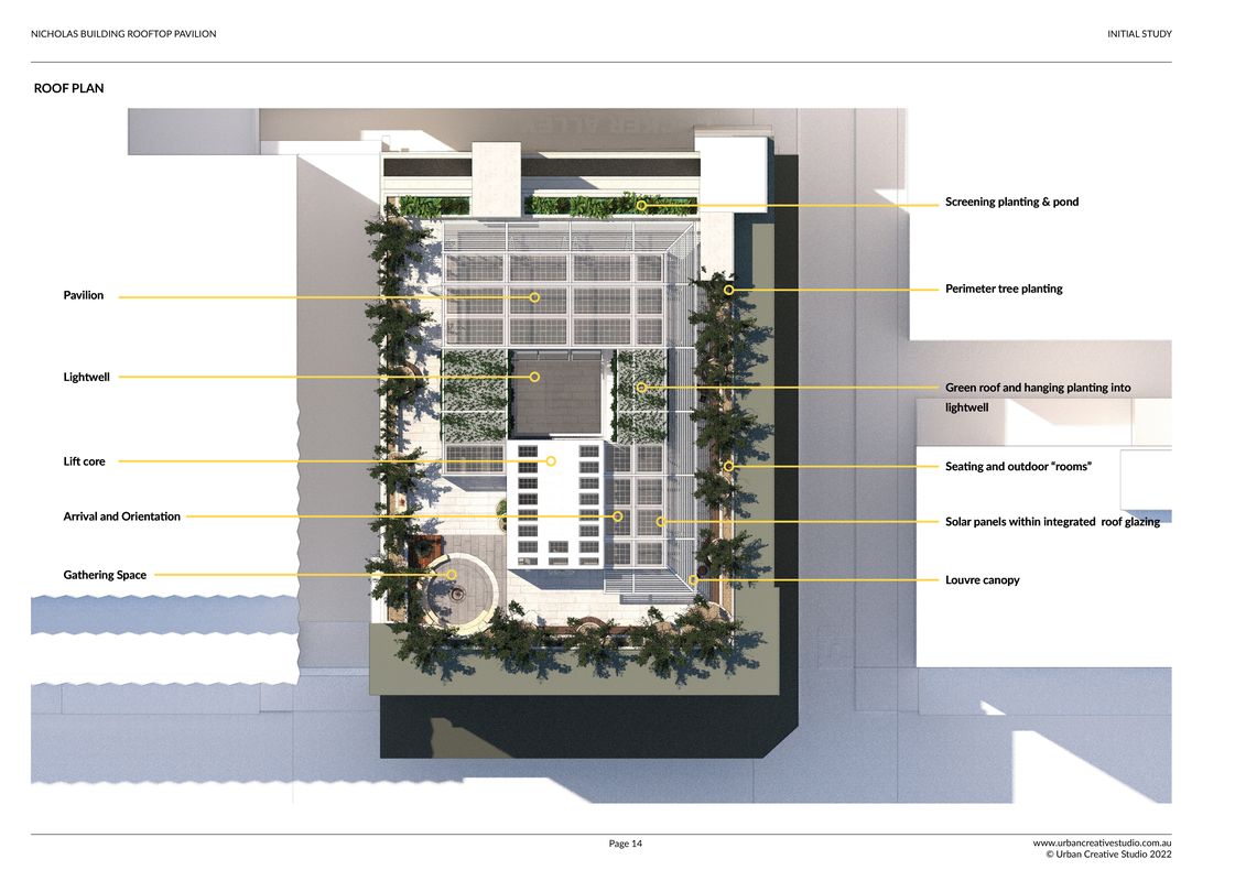 Rooftop pavilion proposed for historic Melbourne building | ArchitectureAu