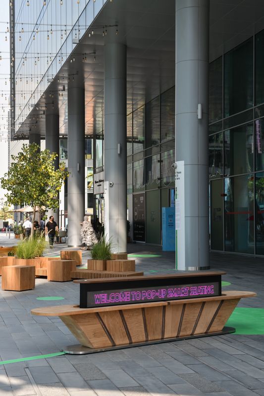 American hardwood benches designed for social distancing unveiled at ...