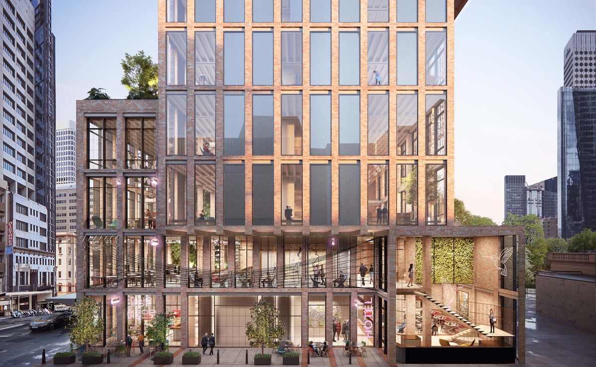 Crone's recycled-brick design wins hotel tower competition | ArchitectureAu