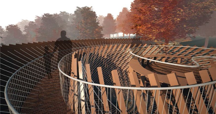 Freefall: A spiralling sculpture | ArchitectureAu