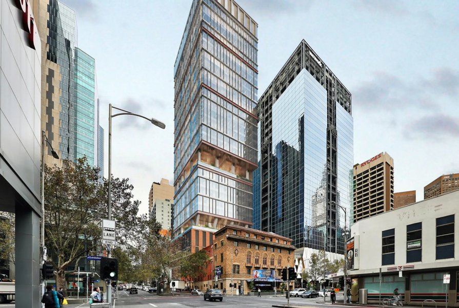 Tower proposed to cantilever over Melbourne comedy venue | ArchitectureAu