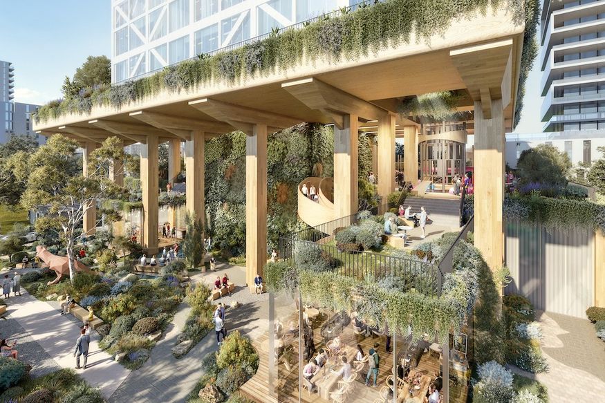 Biophilic hybrid timber tower proposed for South Perth | ArchitectureAu